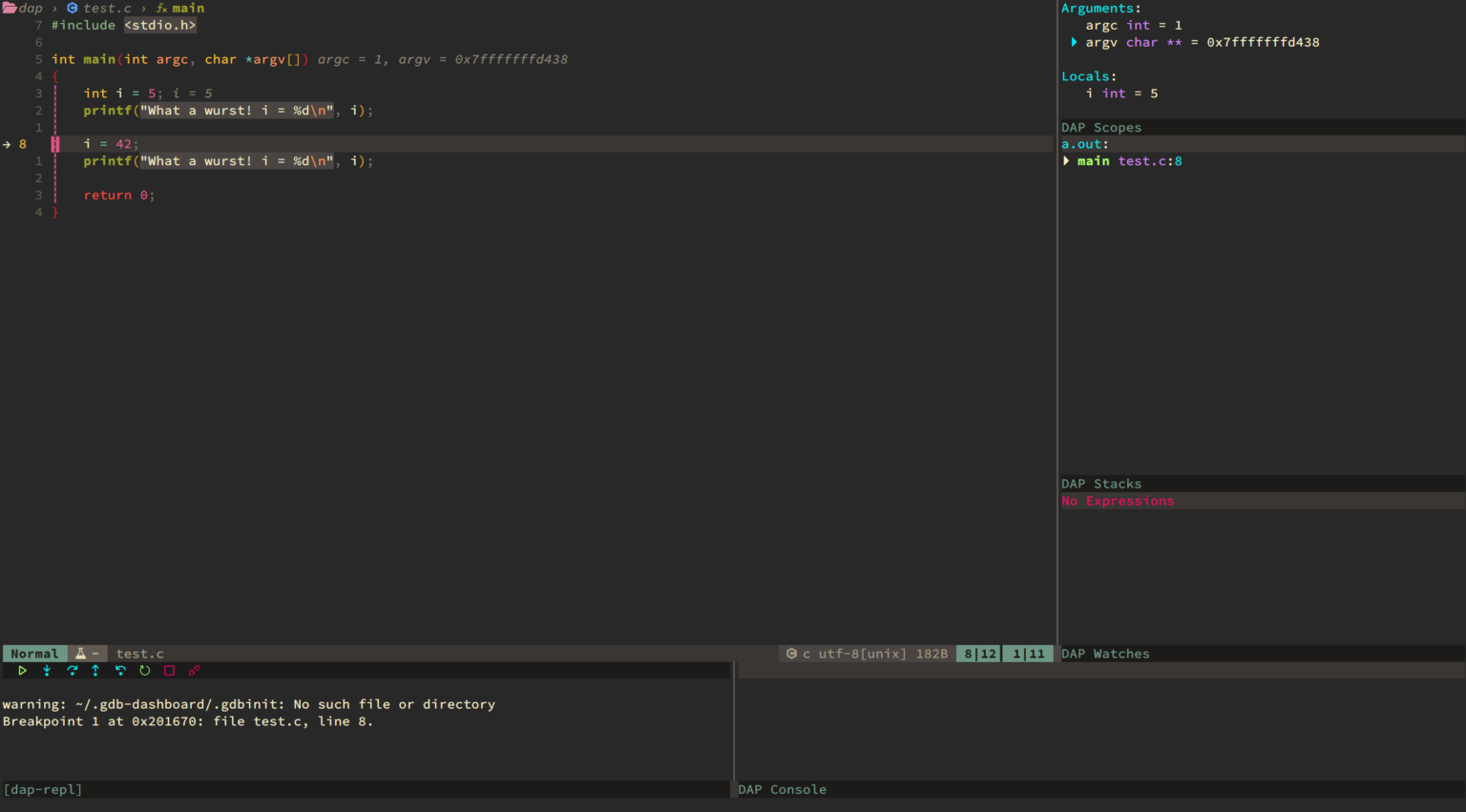 neovim, dap and gdb 14.1 – Andreas Schneider