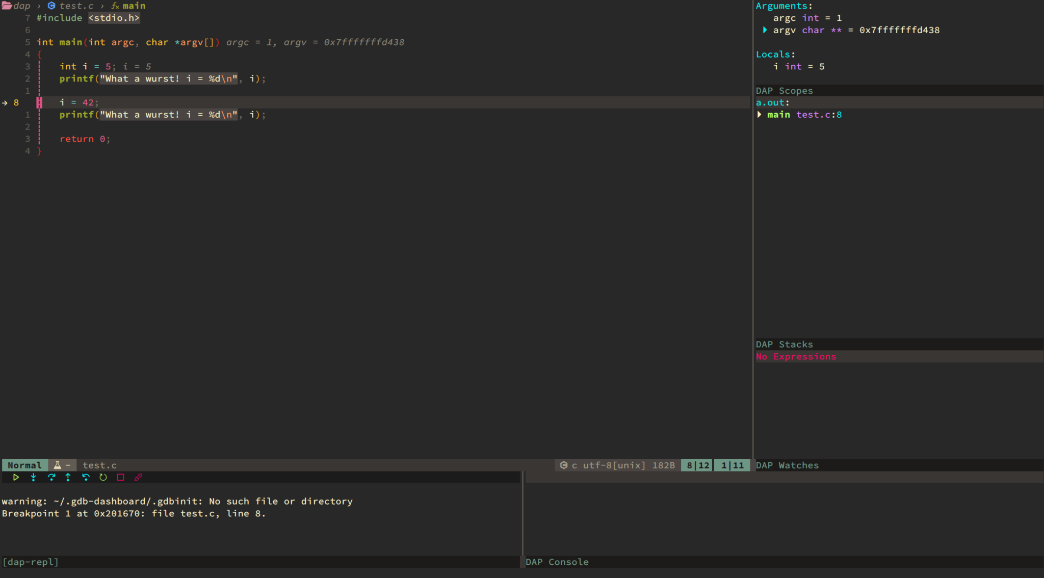 neovim, dap and gdb 14.1 – Andreas Schneider